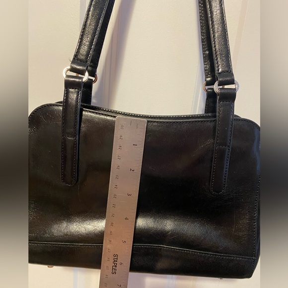 Monsac | Bags | Monsac Leather Shoulder Bag Clutch Purse Black Pockets ...